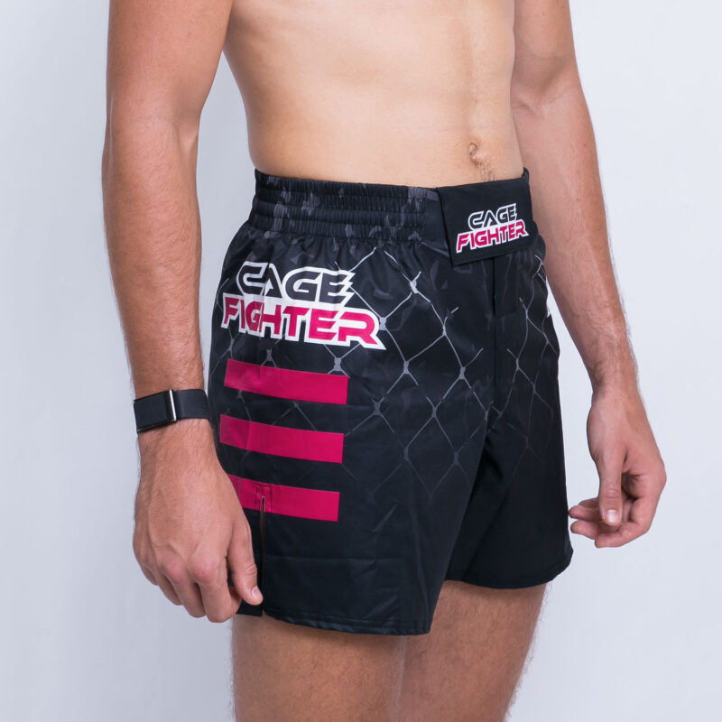 Battle | Cage Fighter – MMA Shorts (Low Cut) Black – Street Warriors Shop